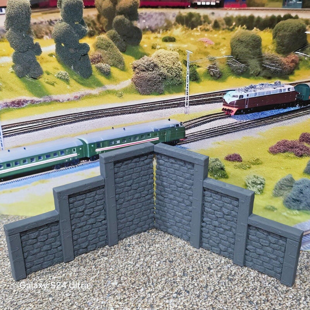 OO Gauge Tunnel Portal Retaining Walls Model Railway Train Layout 1:76 ...