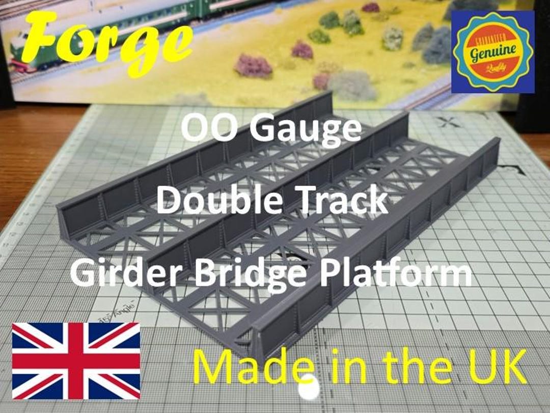 Double Track Girder Bridge 238mm Deck OO Gauge Model Railway Train ...