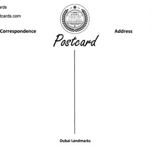 Fine Art Quality Postcard, Dubai, UAE, Landmarks, City, View, Travel ...