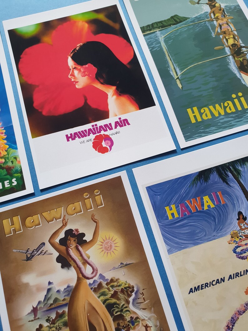 Postcards Set of 5 NEW Stunning Hawaii Vintage Reproduction | Etsy