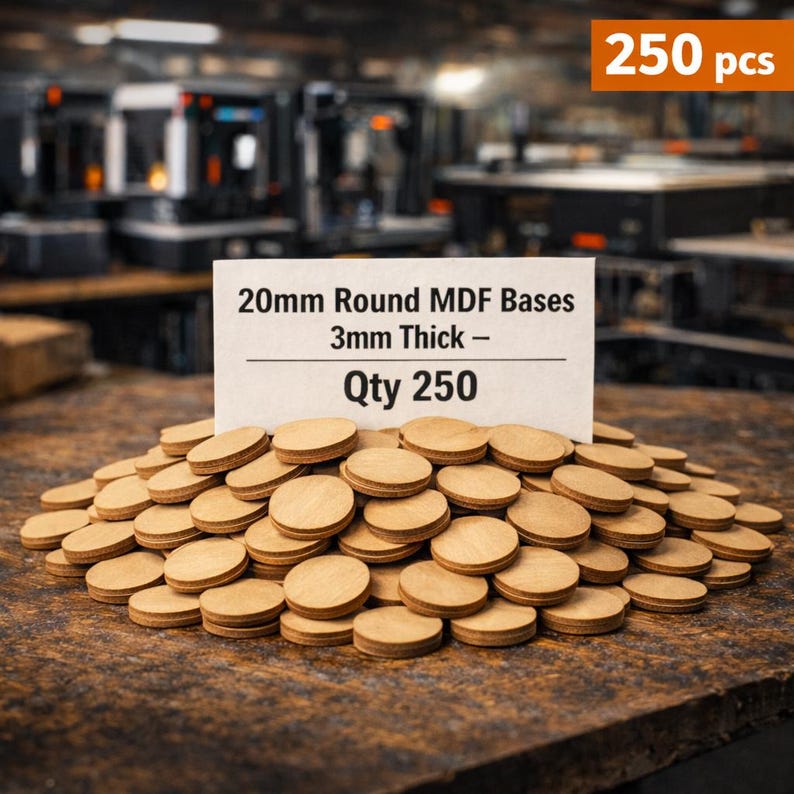 20mm Round Premium MDF Bases 3mm Thick Miniatures Tabletop Games UK ...