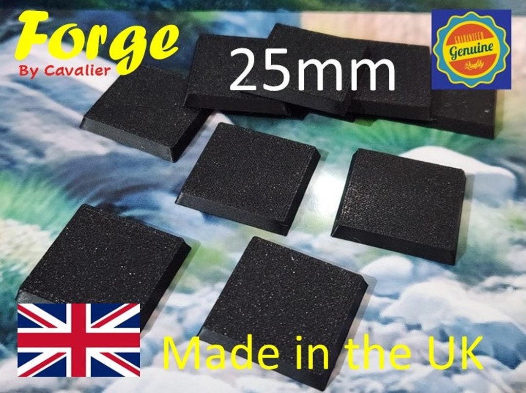 25mm Square Wargaming Bases Durable Plastic for Warhammer 40k Tabletop ...