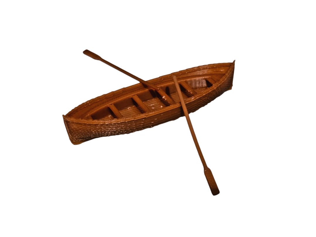 Row Rowing Boat With Oars OO HO Gauge 1:76 Scale Models Train Railway ...
