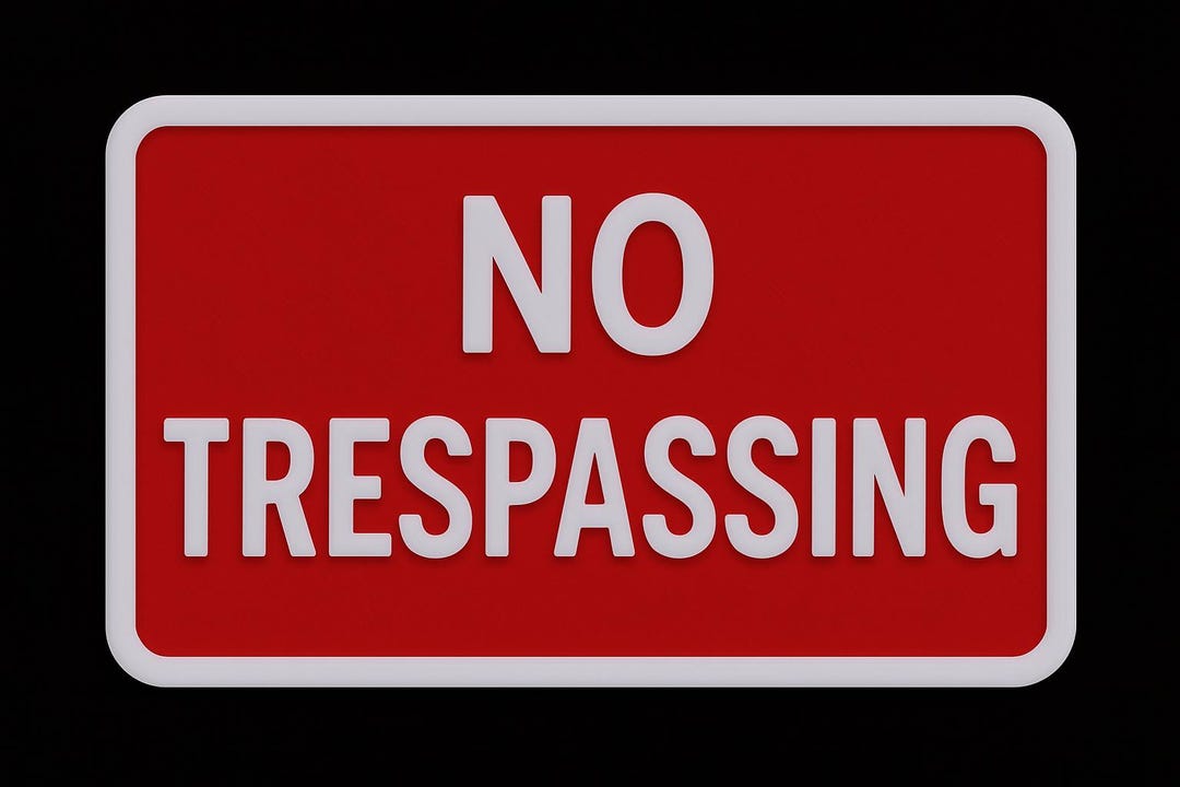 No Trespassing Sign Outdoor 3d Petg Waterproof Adhesive Plaque ...