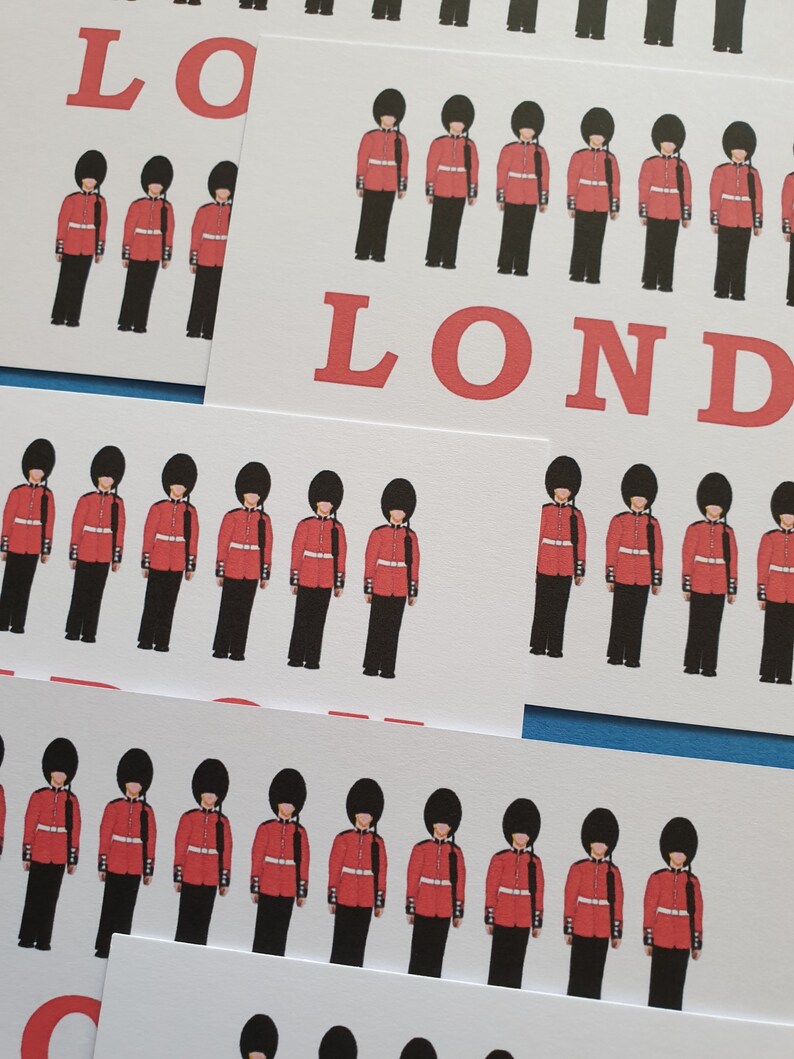 Pack of 6 NEW London Postcards Royal Guardsmen Guard 22O | Etsy