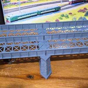 OO Gauge Double Track Iron Girder Bridge Model Railway Train Layout 1: ...