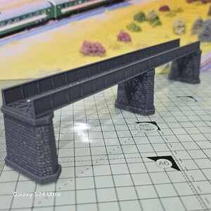 Z Gauge Single Track Iron Girder Bridge Model Railway Train Layout 1: ...