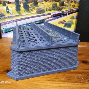 Ho Gauge Double Track Iron Girder Bridge Model Railway Train Layout 1: ...