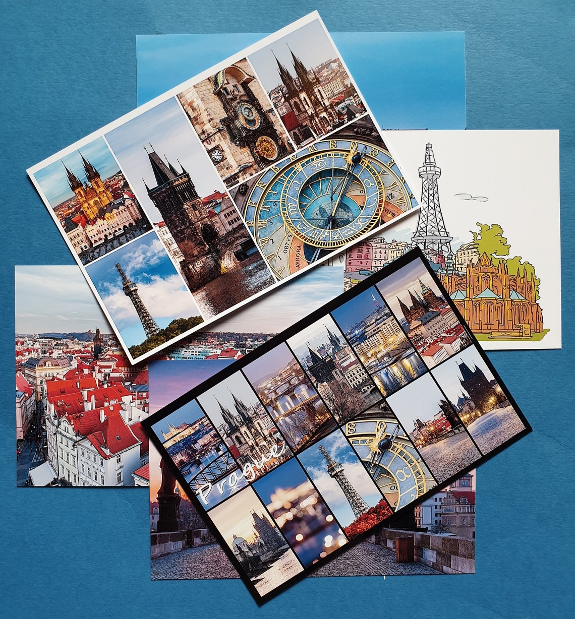 Quality Set of 6 Brand New Glossy Postcards PRAGUE Czech | Etsy