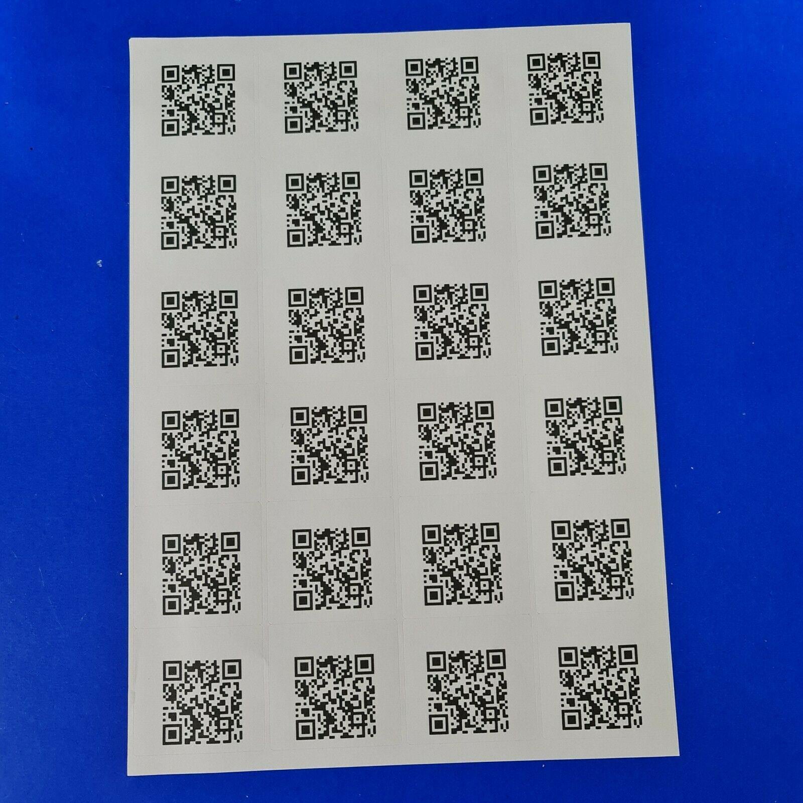 96 X Personalised QR Code Barcode Stickers Sticky Labels - Etsy