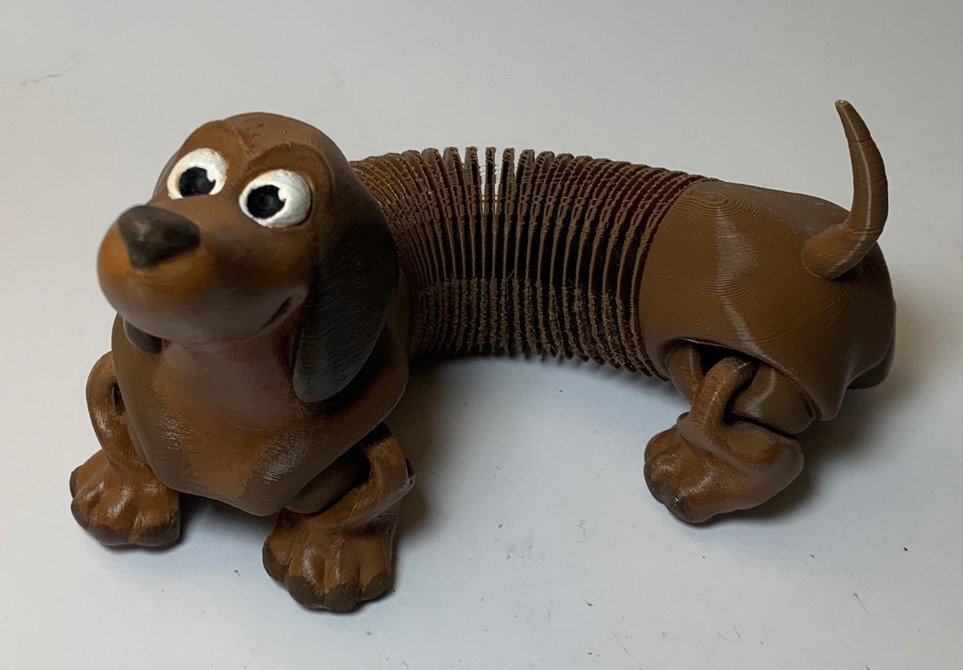 Articulated & Flexible Dachshund Sausage Dog Model Fidget Desk Sensory ...