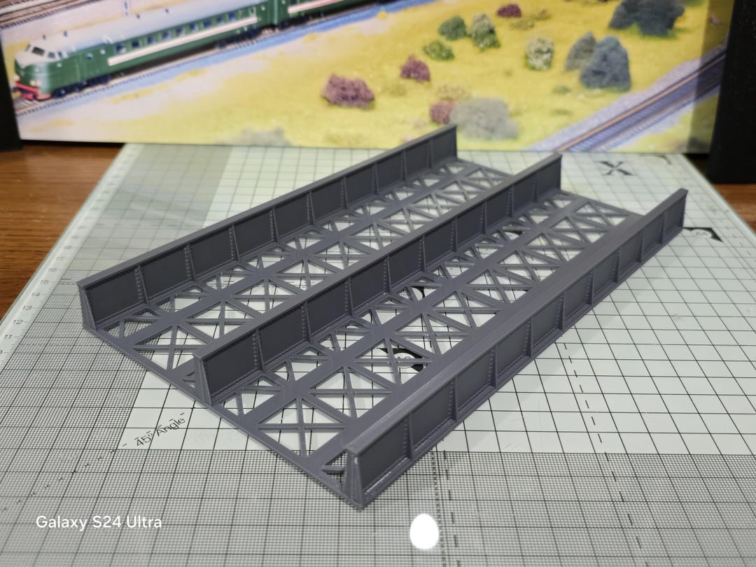 Double Track Girder Bridge 238mm Deck OO Gauge Model Railway Train ...
