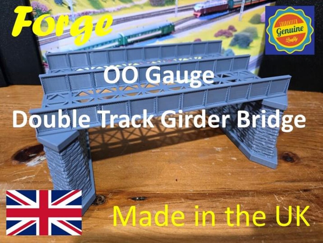Iron Girder Bridge OO Gauge 400mm Double Track Model Railway Train 1:76 ...