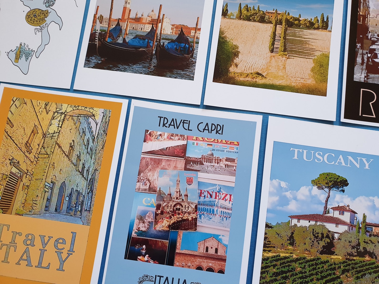 Postcards Set of 11 NEW Stunning Italian Reproduction Travel | Etsy