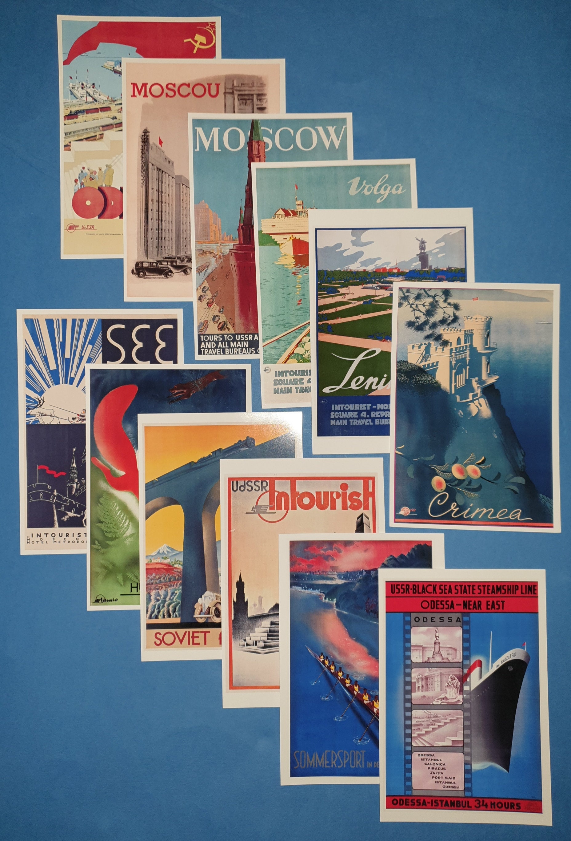 Set of 12 New Postcards Russia Soviet USSR CCCP Vintage | Etsy