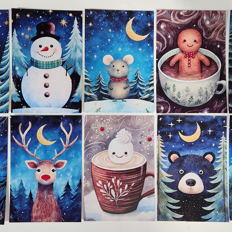Christmas Postcard - Etsy
