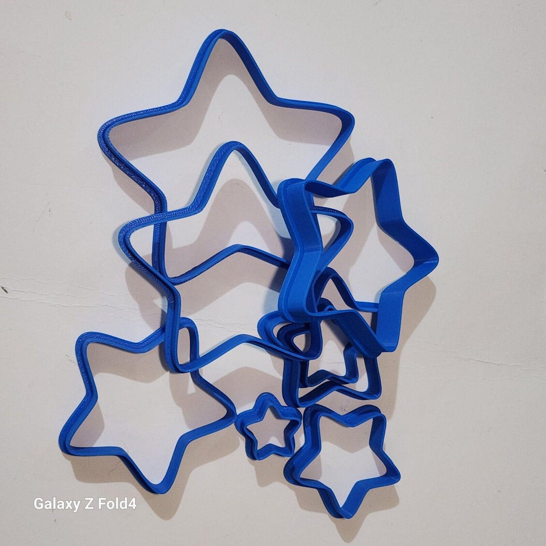 Set of 8 Star Shaped Cookie Cutters 20-90mm - Etsy