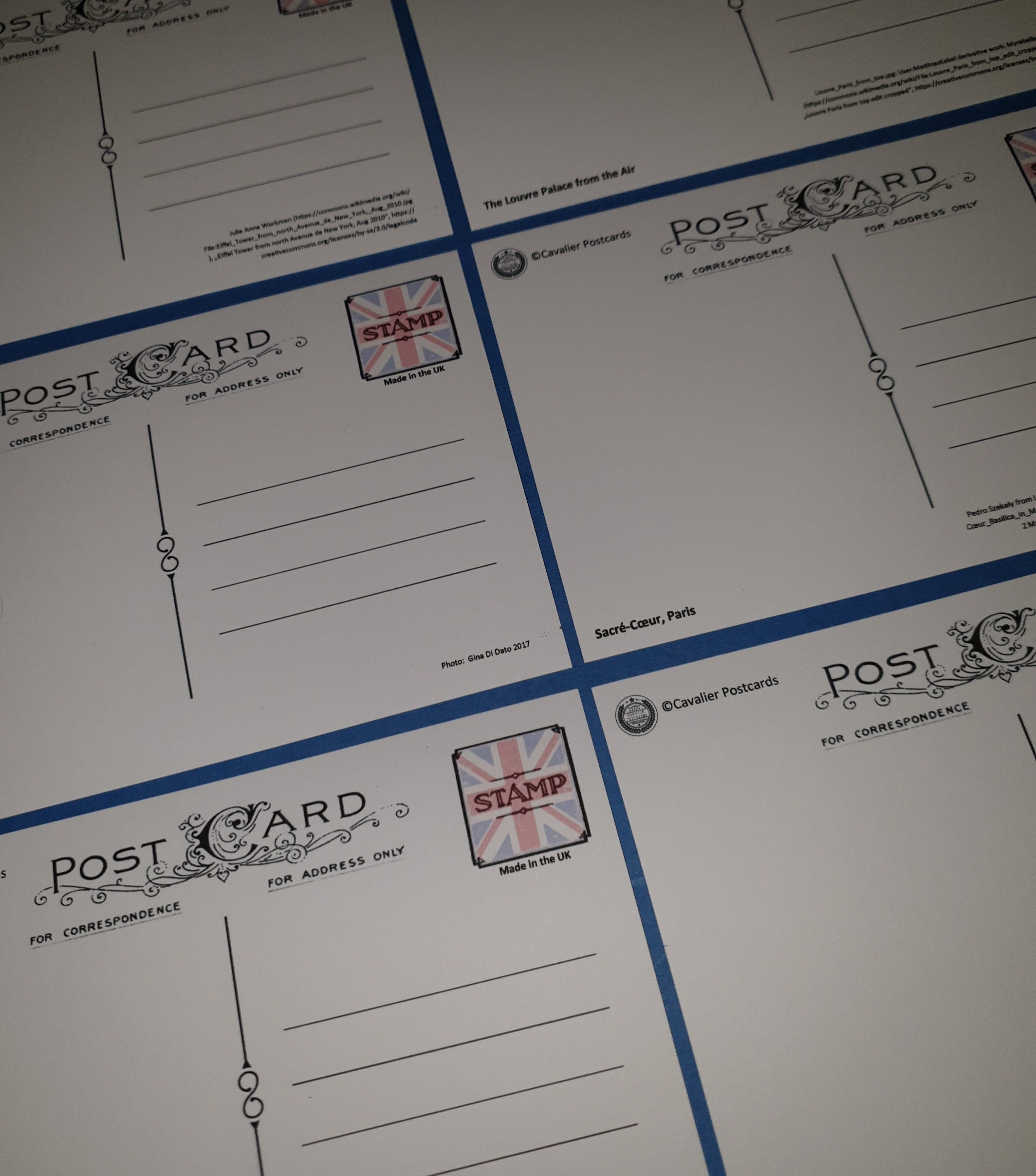 Set of 6 Brand New Glossy Postcards Paris Landmarks France | Etsy