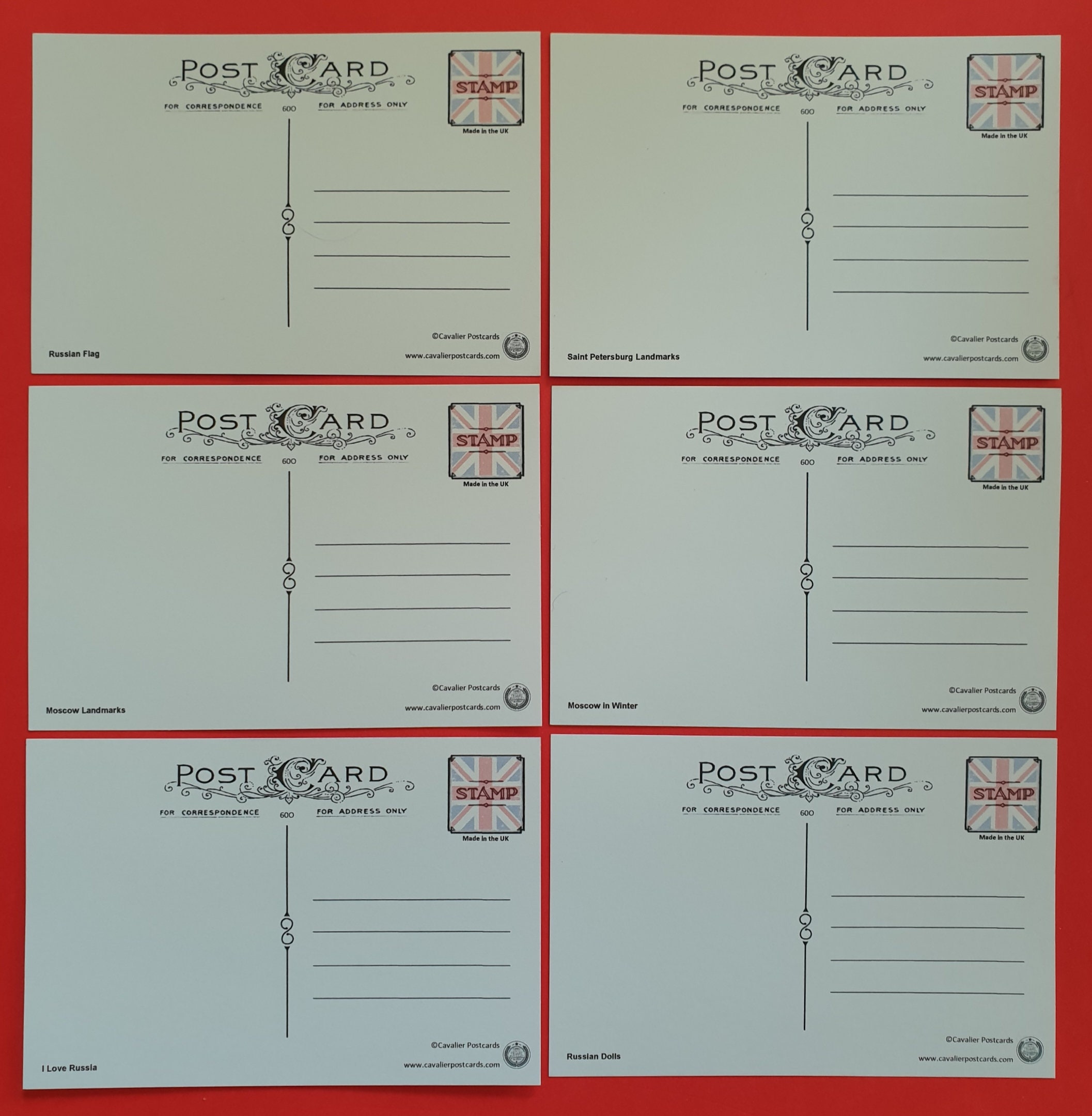 Set of 6 NEW Postcards Moscow Russia St Petersburg Russian - Etsy UK