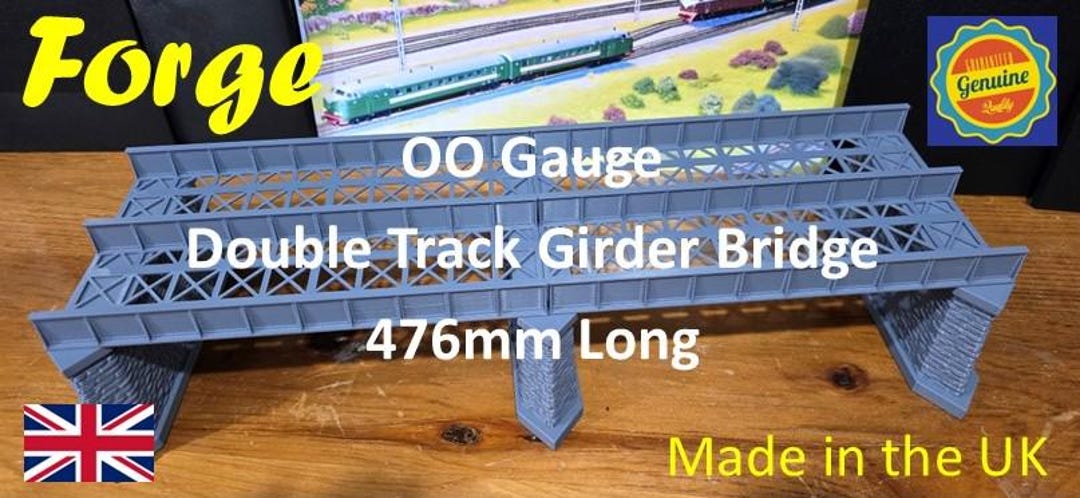 Iron Girder Bridge OO Gauge 476mm Double Track Model Railway Train 1:76 ...