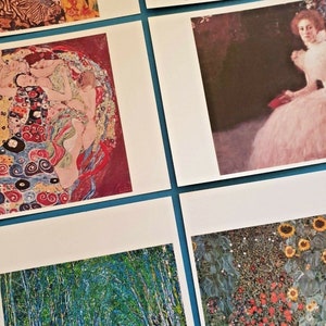Beautiful Set of 6 NEW Gustav Klimt Symbolist Art Paintings Postcards ...