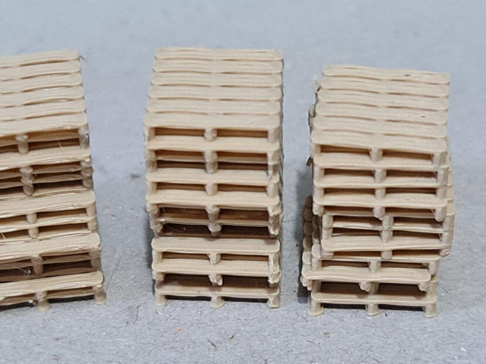 New Wood Colour Pallet Stacks HO Gauge 1:87 Scale Models Train Railway ...