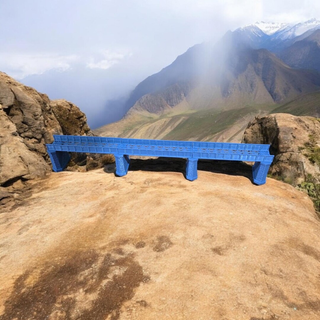 OO Gauge Single Track Iron Girder Bridge 1m Long Model Railway Layout 1 ...