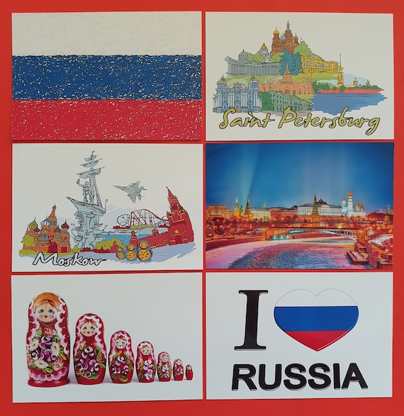 Set of 6 NEW Postcards Moscow Russia St Petersburg Russian - Etsy UK