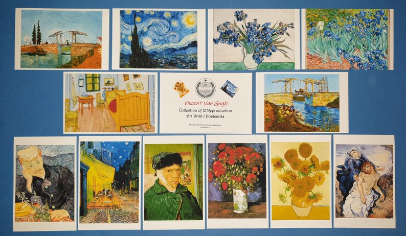 Beautiful Set of 12 NEW Vincent Van Gogh Art Paintings | Etsy