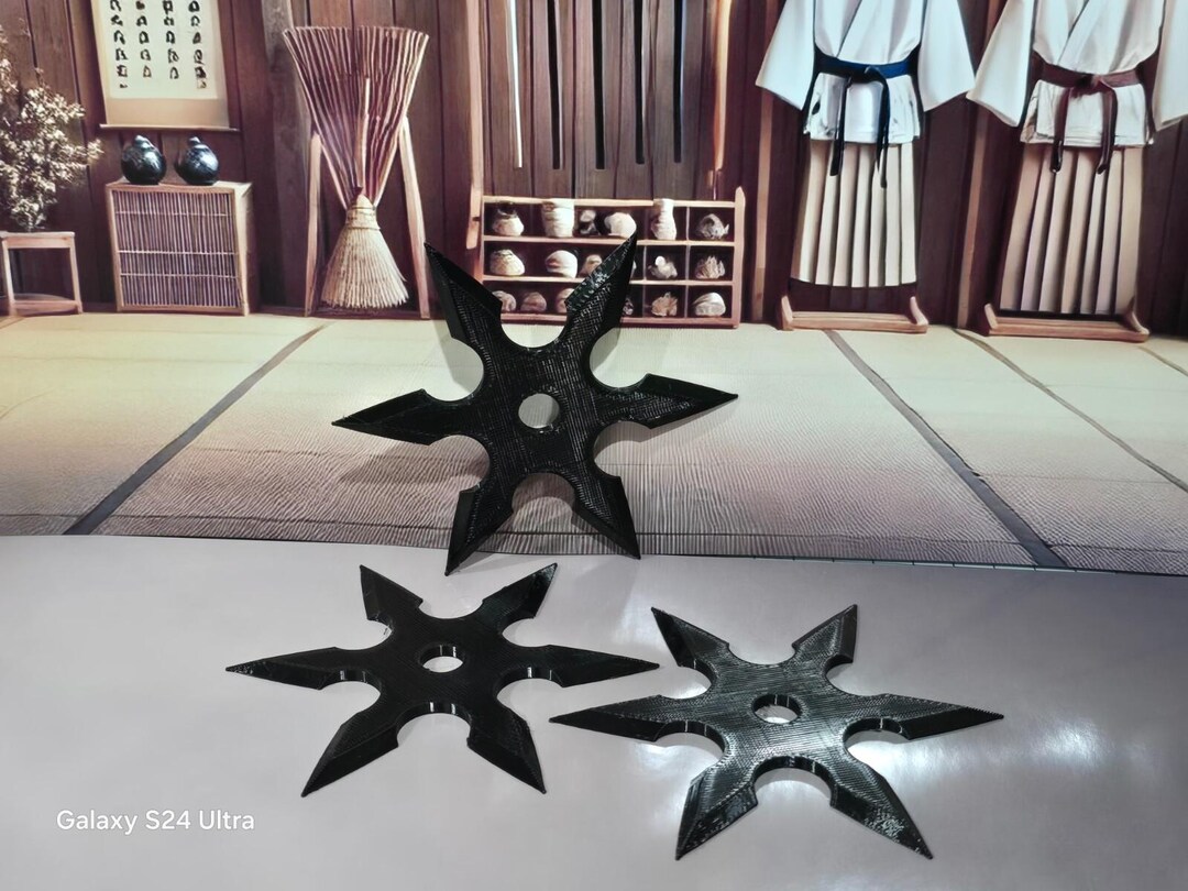 Martial Arts Training Ninja Throwing Stars Set of 3 Rubber Theatre ...
