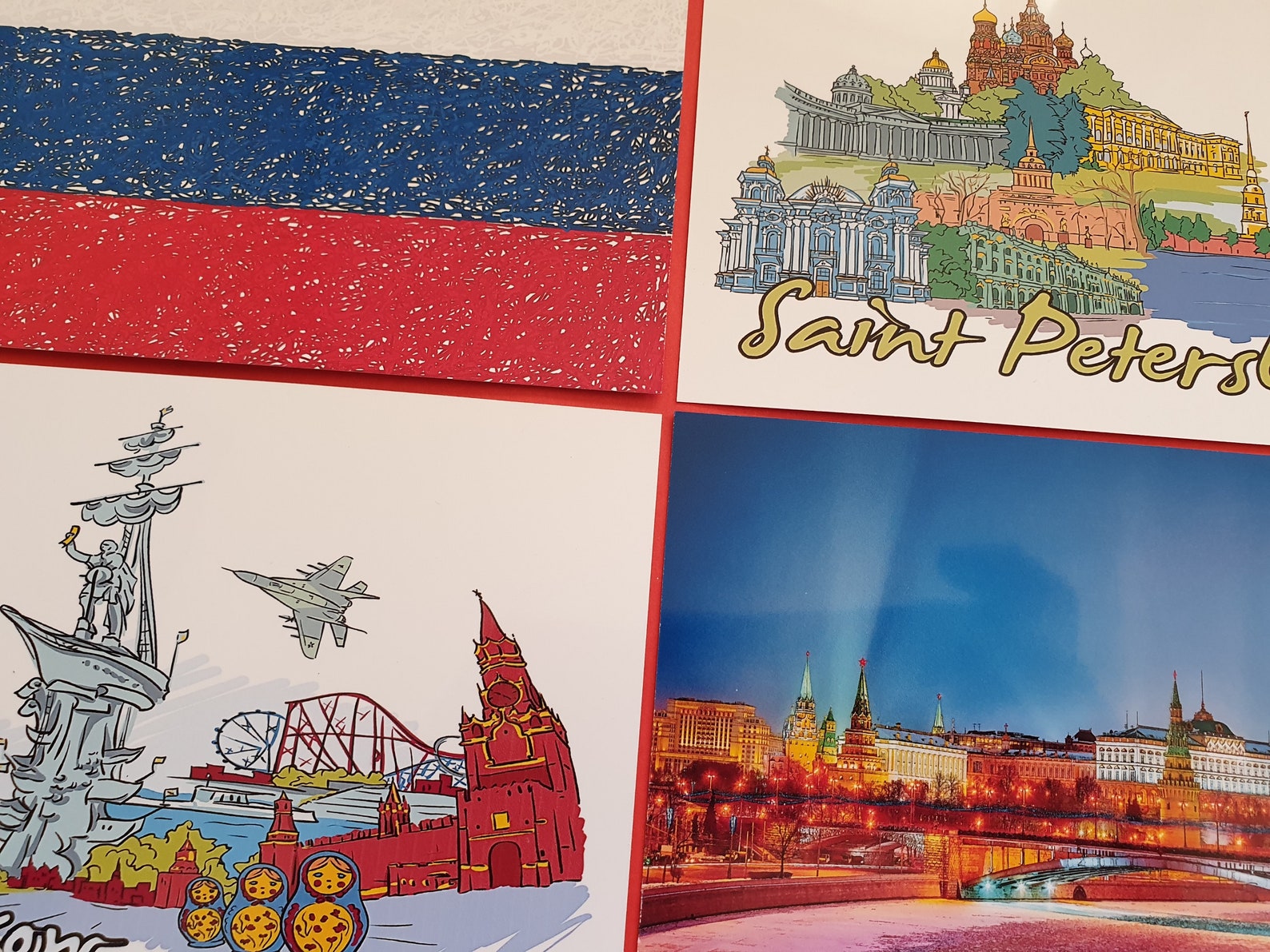 Set of 6 NEW Postcards Moscow Russia St Petersburg Russian - Etsy UK