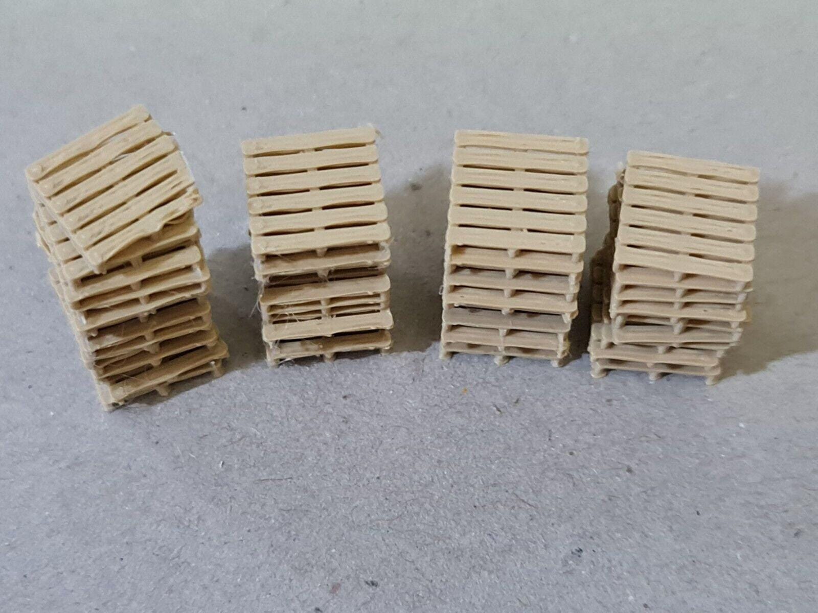 New Wood Colour Pallet Stacks HO Gauge 1:87 Scale Models Train Railway ...