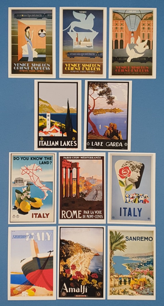 Vintage Postcards Italy Rare Collectable Postcards Of Italy. Vintage