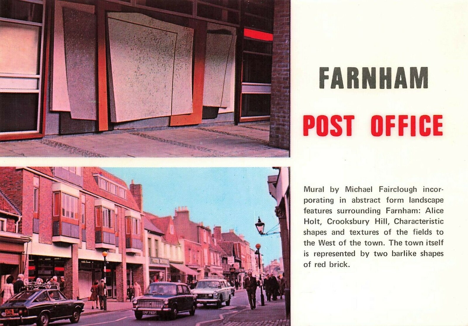 Surrey Postcard 1970s Farnham Post Office Classic Cars NK3 | Etsy