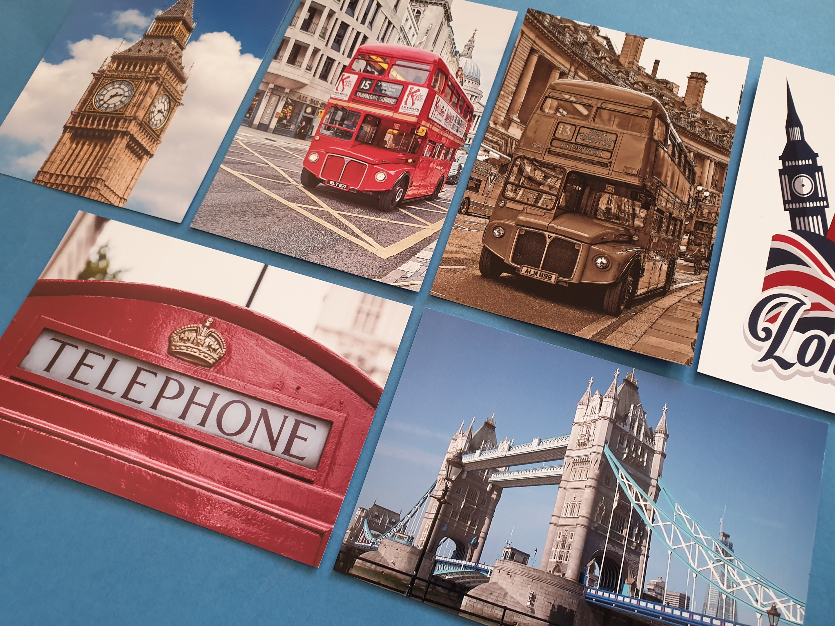 Set of 6 London Postcards England City View Street Travel | Etsy