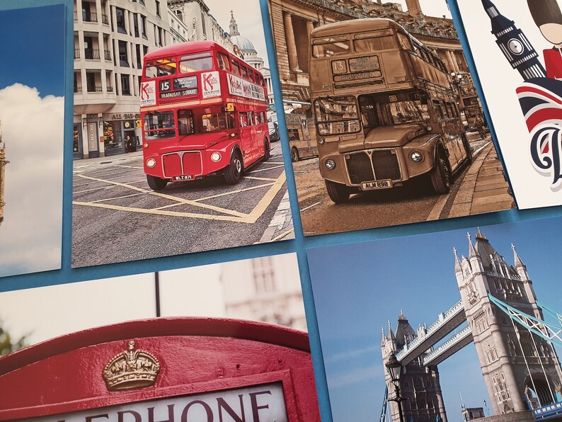 Set of 6 London Postcards England City View Street Travel - Etsy