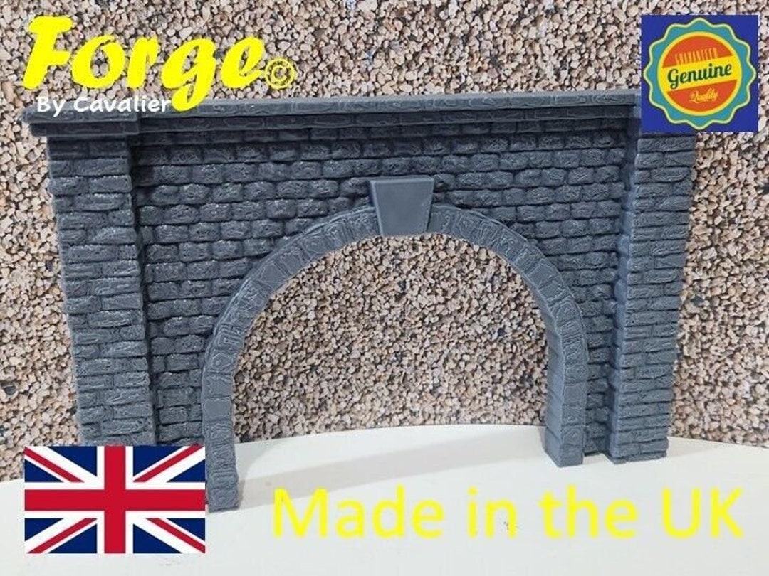 OO Gauge Tunnel Double Track Stone Portal Model Railway Train Layout 1: ...
