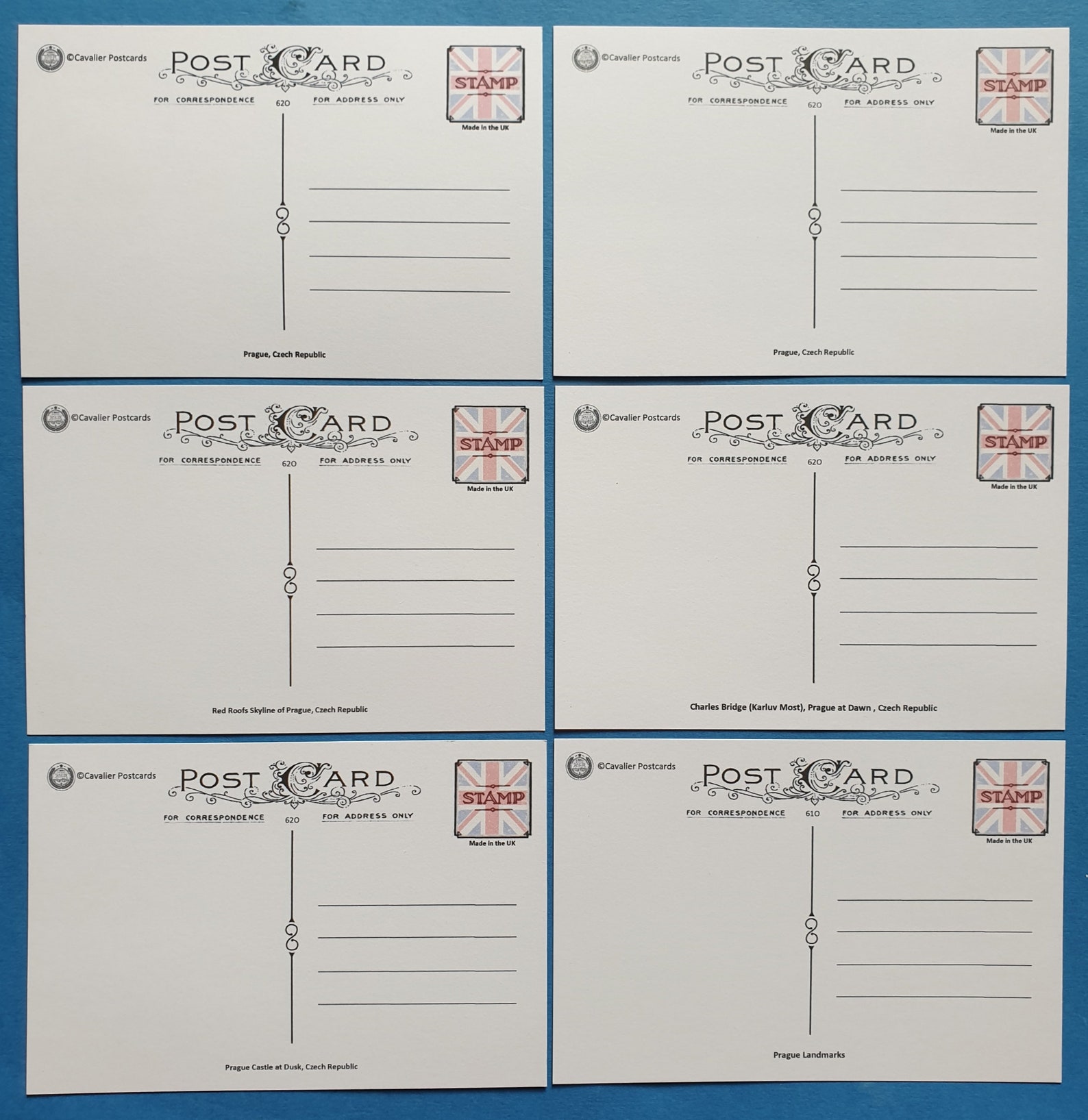 Quality Set of 6 Brand New Glossy Postcards PRAGUE Czech | Etsy