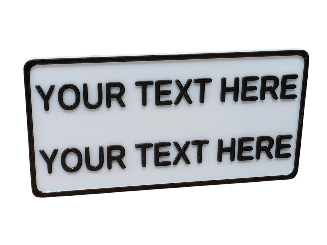 Custom 3d Sign Indoor Outdoor Petg Adhesive Waterproof Plaque 2 Line ...