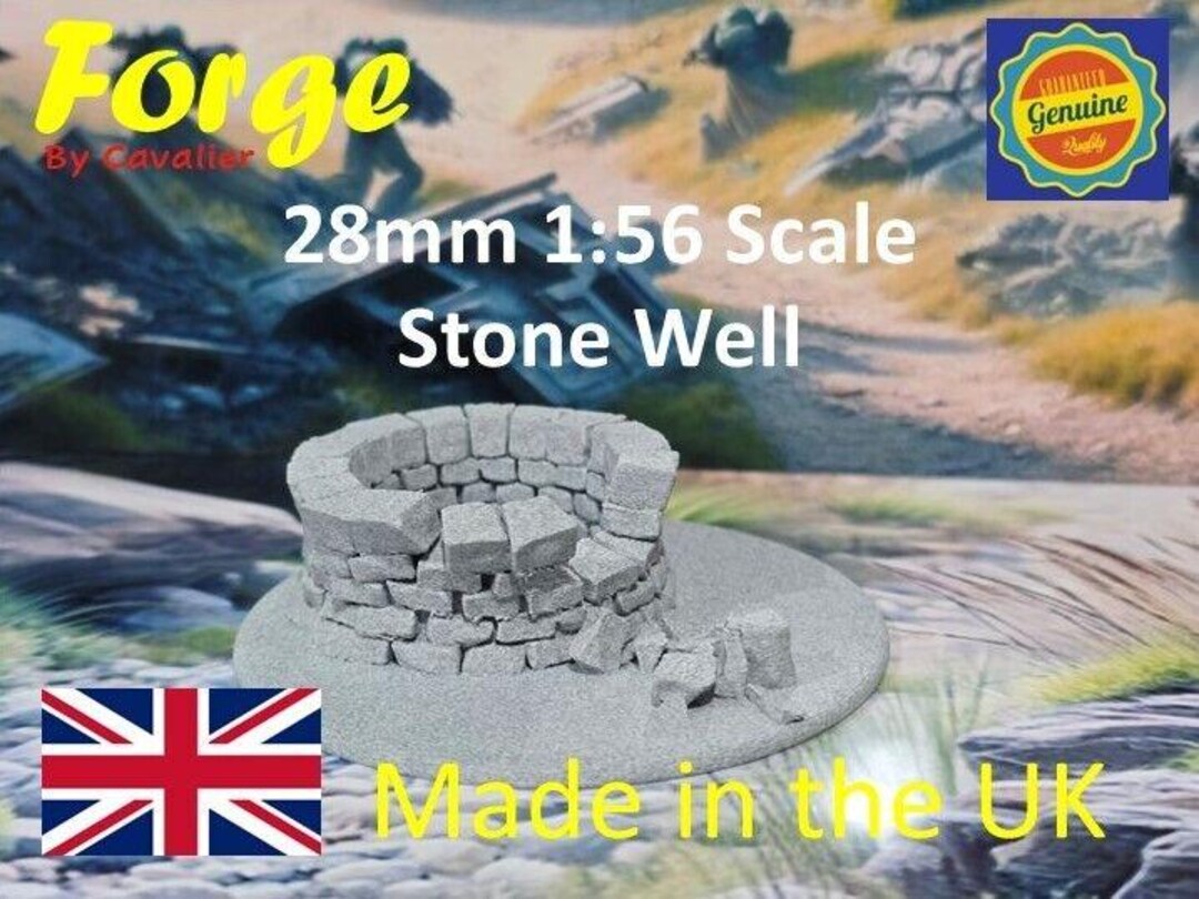 Wargaming 28mm 1:56 Scale Stone Well on 80mm Base Tabletop Wargames ...