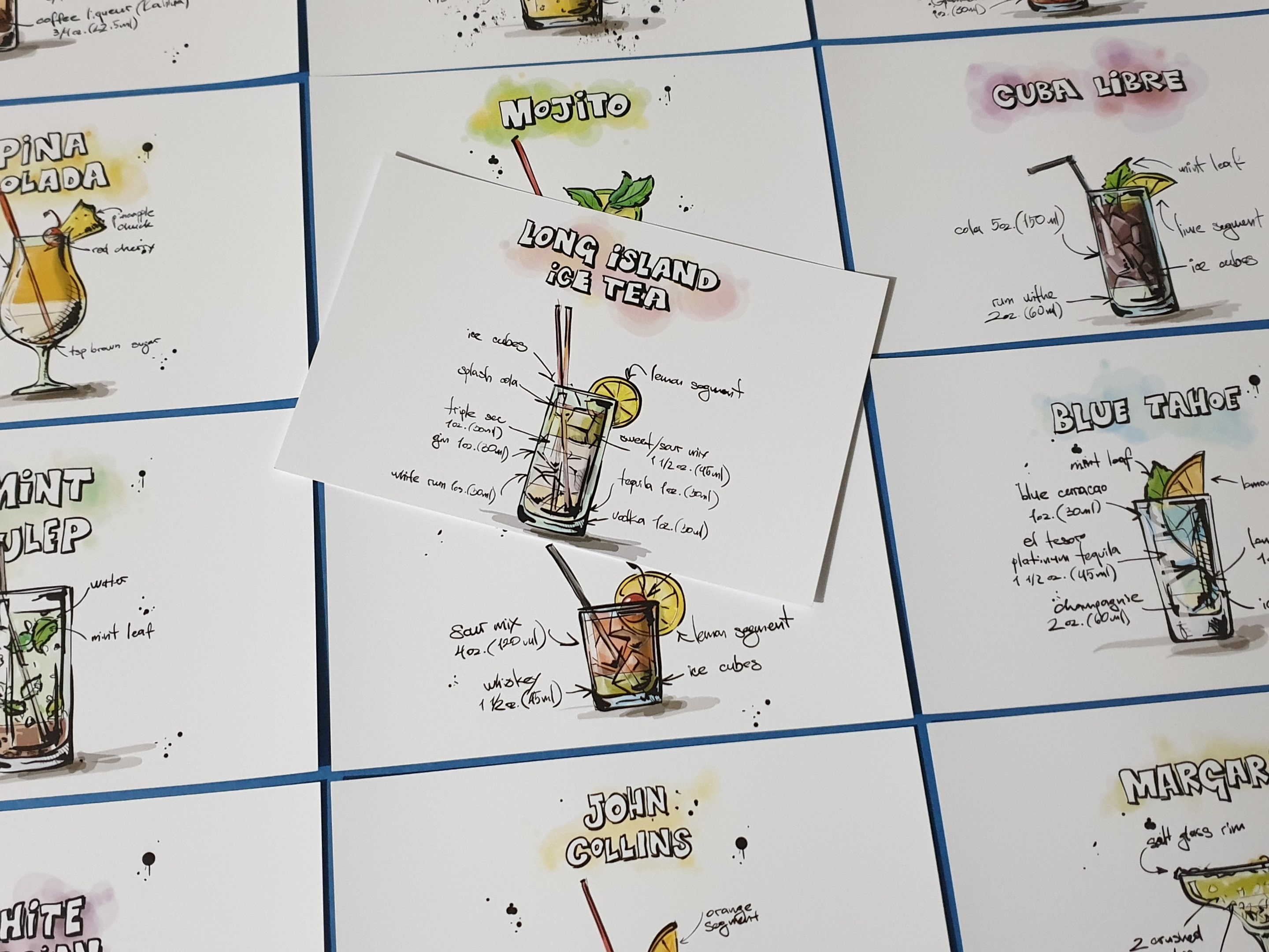 Set of 25 NEW Cocktail Recipe Postcards in Pack With Face Card - Etsy