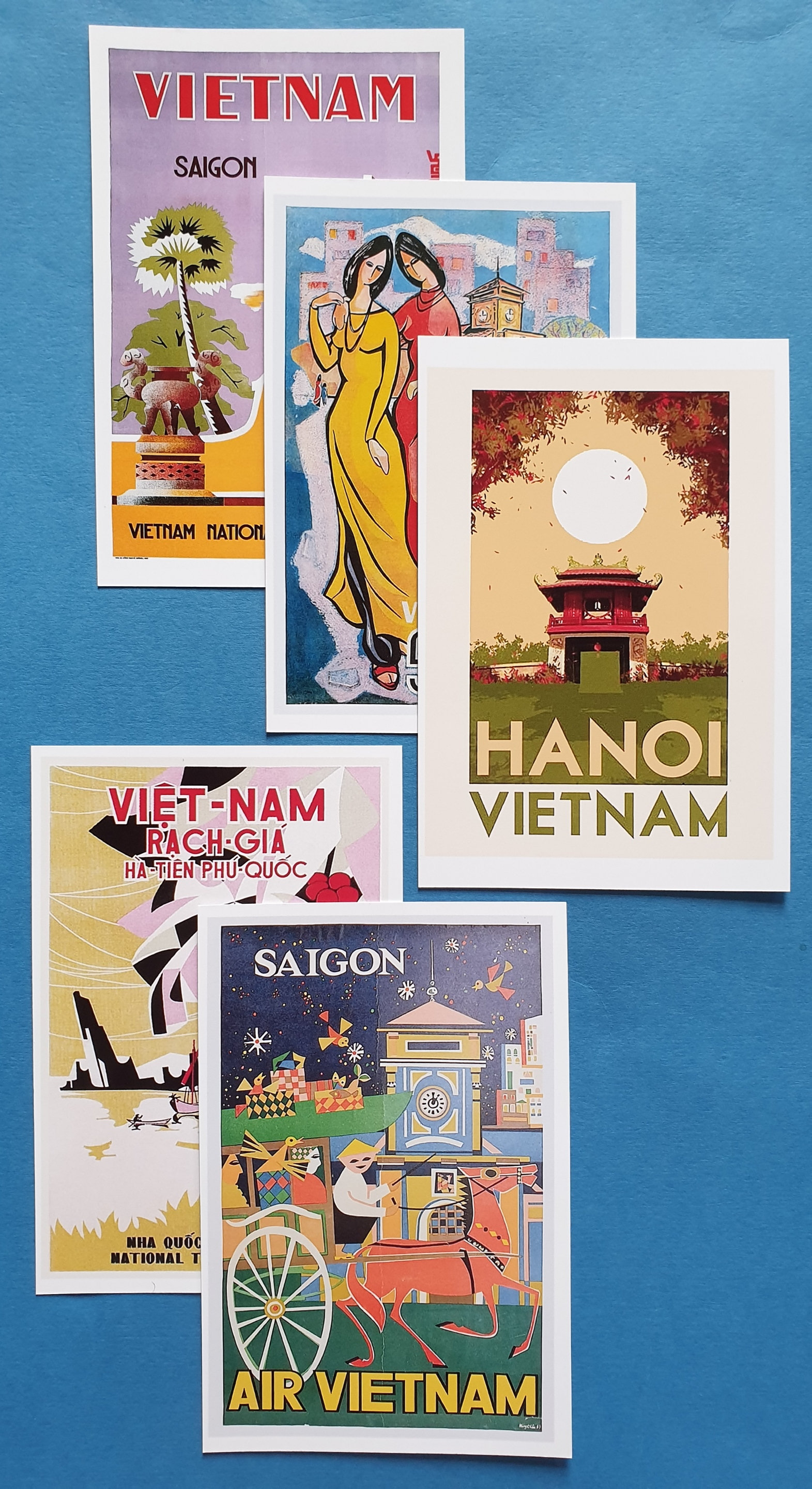 Postcards Set of 5 NEW Stunning Vintage Vietnam Repro Travel - Etsy