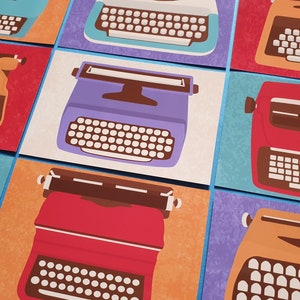 Set of 9 NEW Retro Vintage Typewriter Icon Postcards - Etsy UK