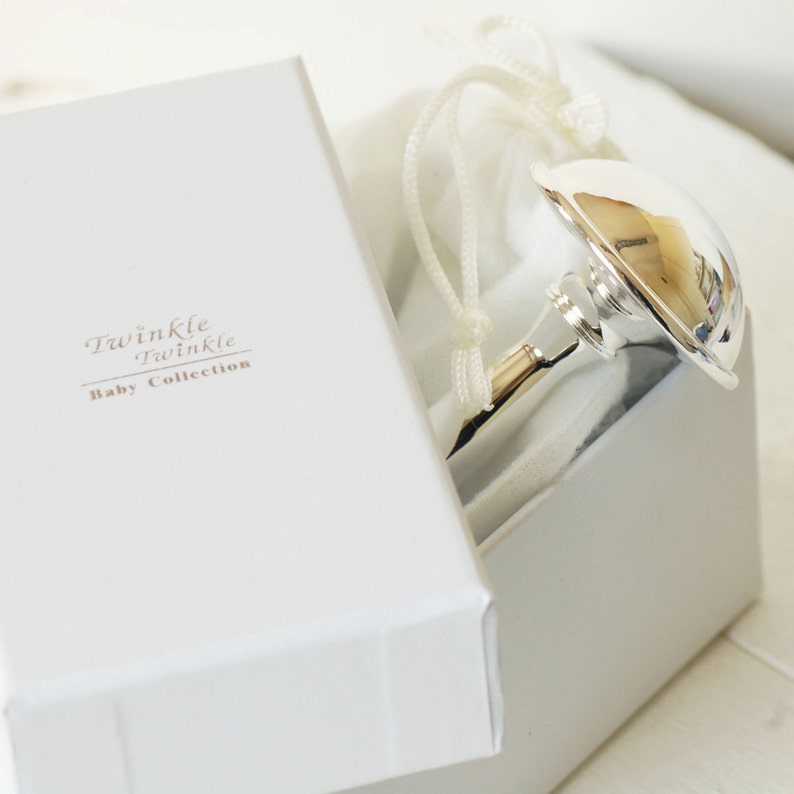 Personalised Silver Plated Rattle, Engraved Christening Gift ...