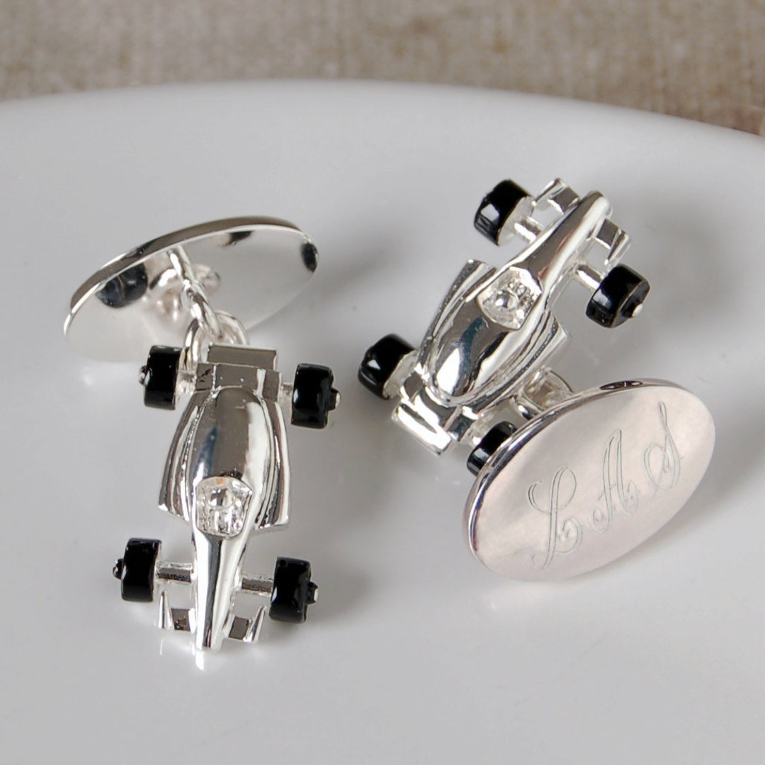 Personalised Racing Car Cufflinks, Engraved Car Cufflinks, Personalised ...