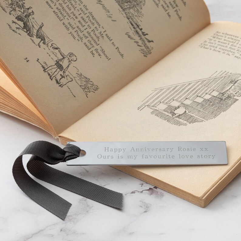 Personalised Bookmark Engraved Metal Bookmark Silver - Etsy