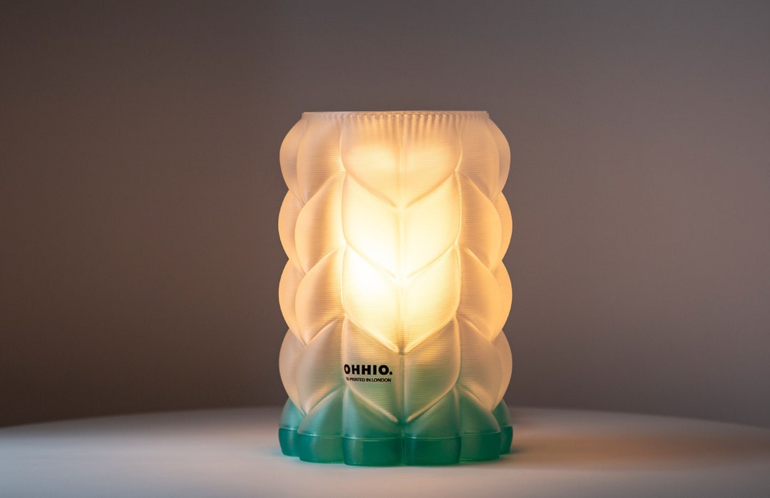 Super Chunky Knit Lamp - Green and Pink Vibes - Modern Bedside, Table ...