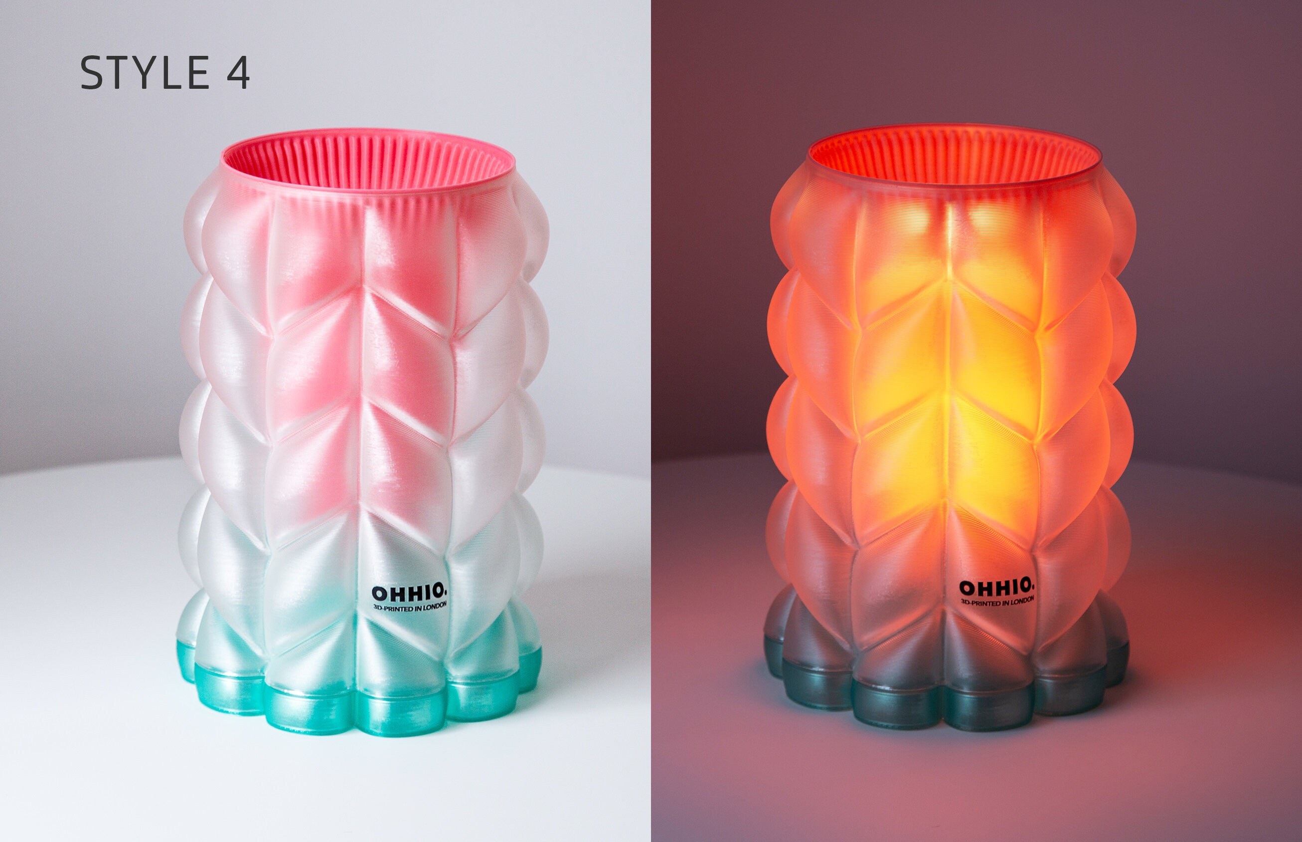 Super Chunky Knit Lamp - Green and Pink Vibes - Modern Bedside, Table ...