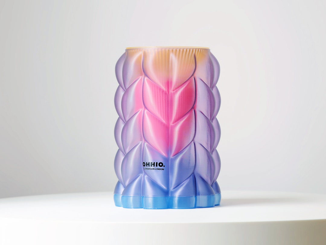 Super Chunky Knit Lamp - Pink and Purple Gradient Bedside, Table, Desk ...