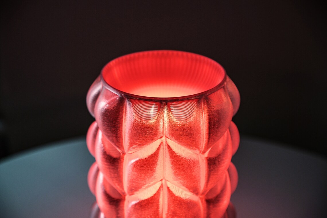 Super Chunky Knit Lamp - Transparent Vibes, Pink Bedside, Table, Desk ...